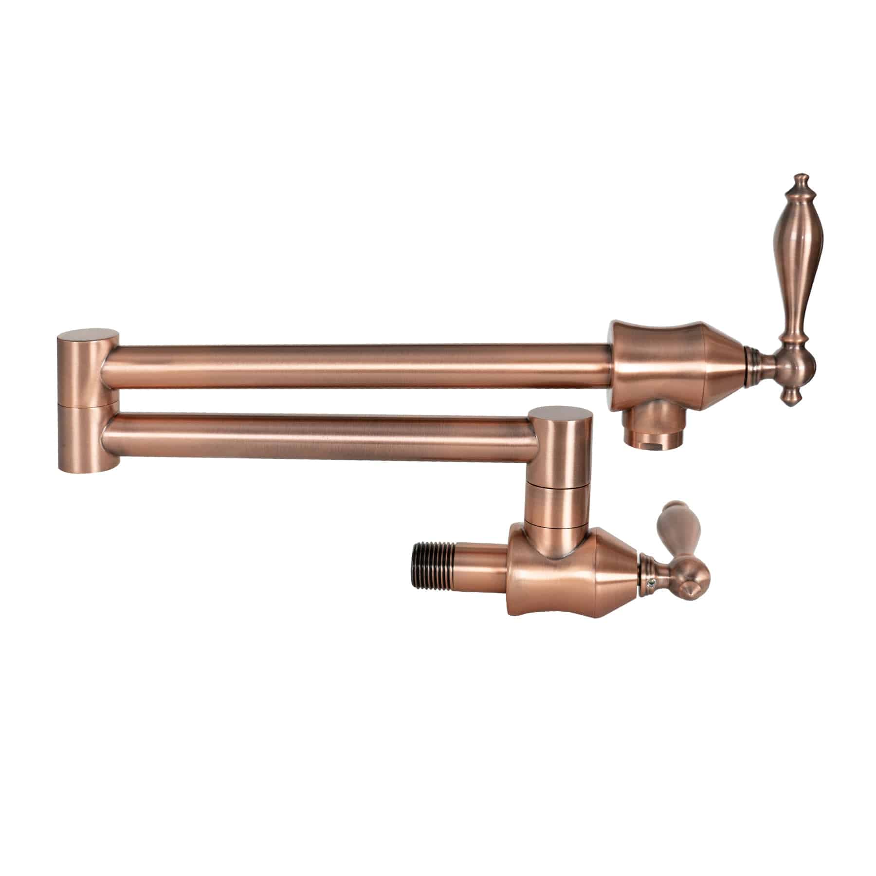 Fobest Wall Mount Two Handles Brushed Copper Pot Filler Faucet